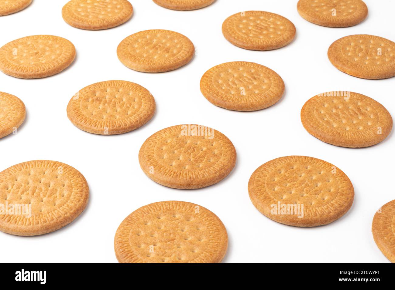 Maria biscuits on white background Stock Photo - Alamy