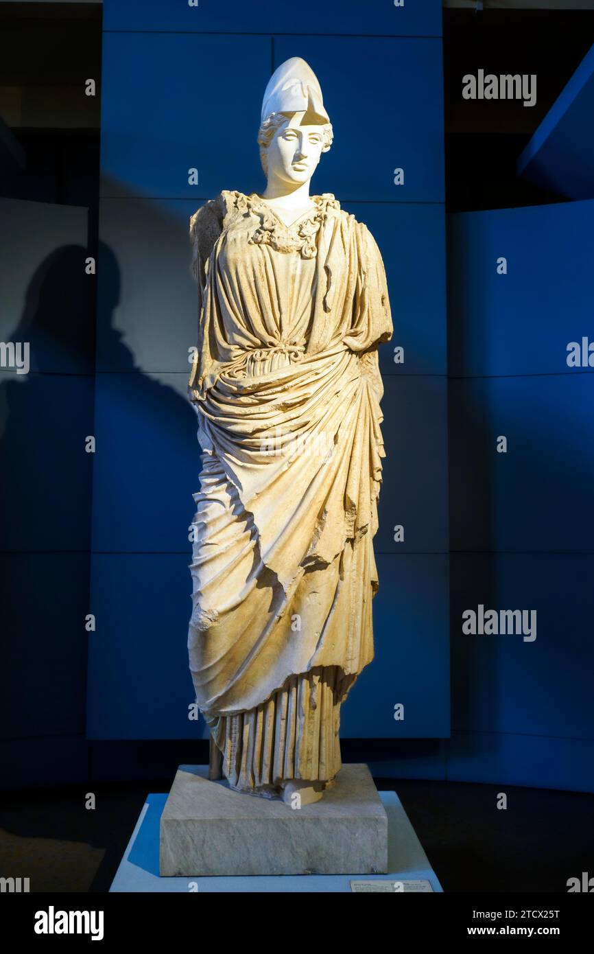 Statue of Athena - Marble from Thassos , Copy after bronze original of ...