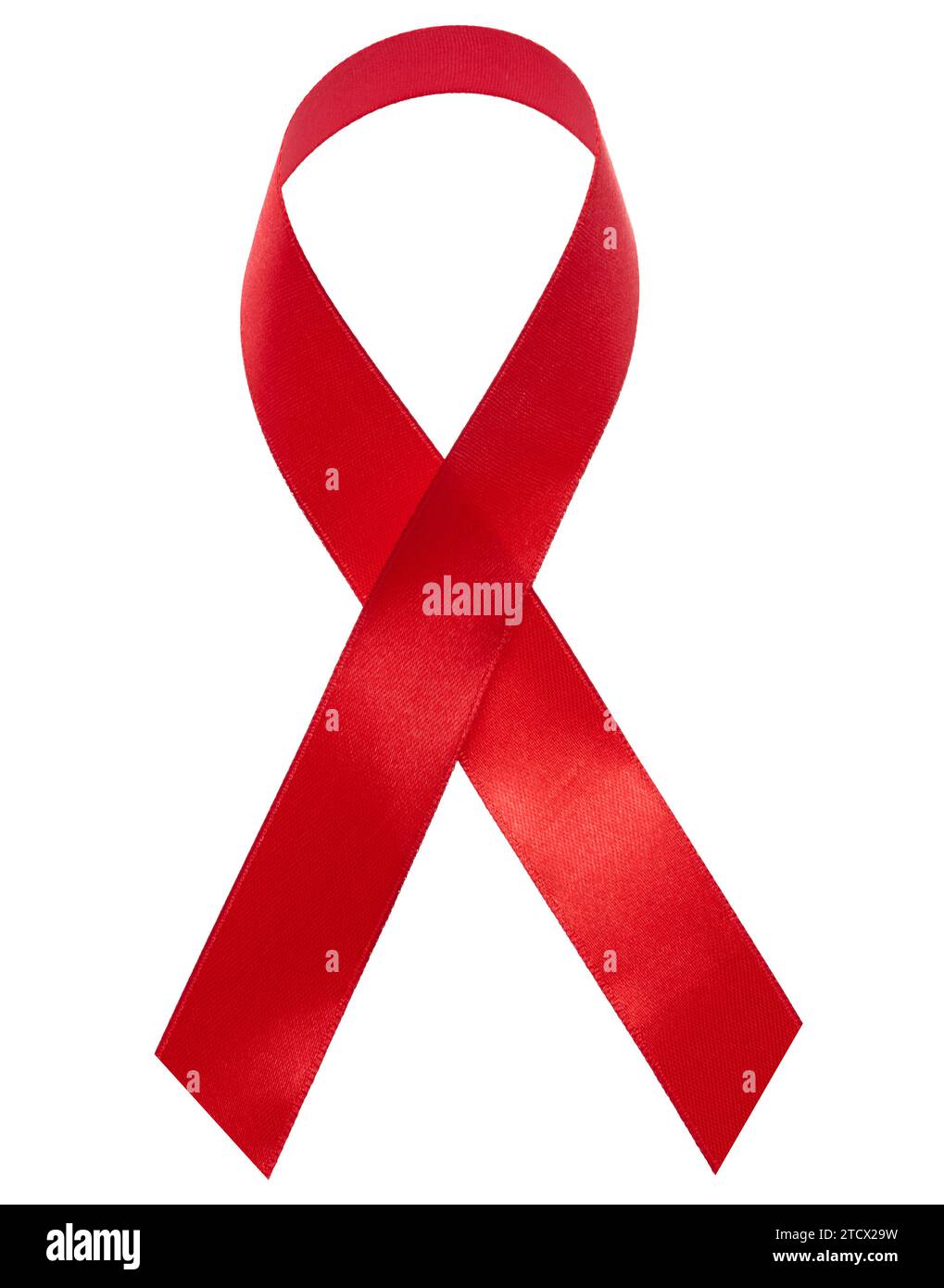 Red ribbon awareness ribbon symbol for the solidarity of people living ...