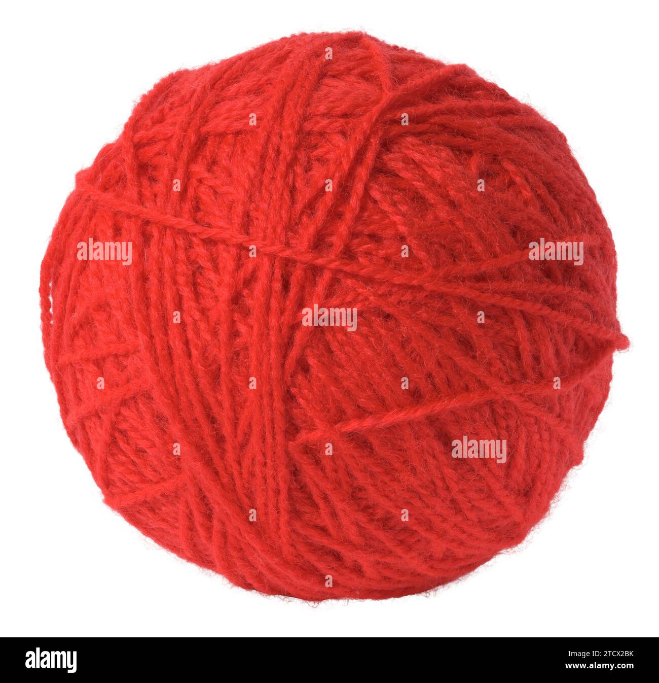 Ball of red wool thread on isolated background, yarn for knitting Stock ...