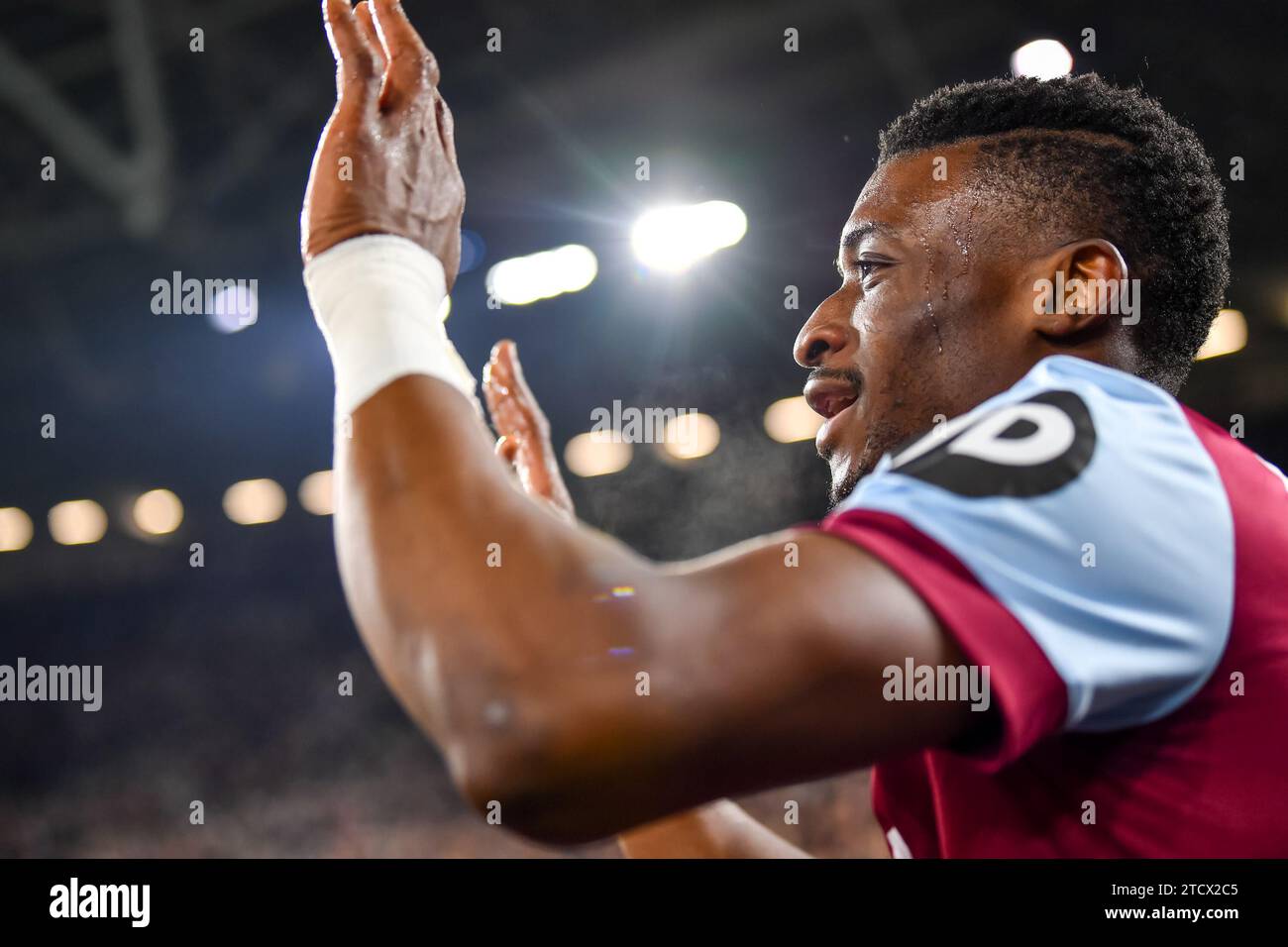 Mohammed Kudus of West Ham United celebrates scoring the opening goal ...