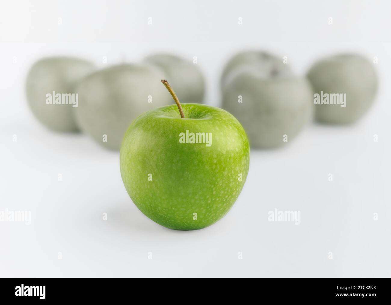 Fresh green apple isolated on white background. Clipping path Stock ...