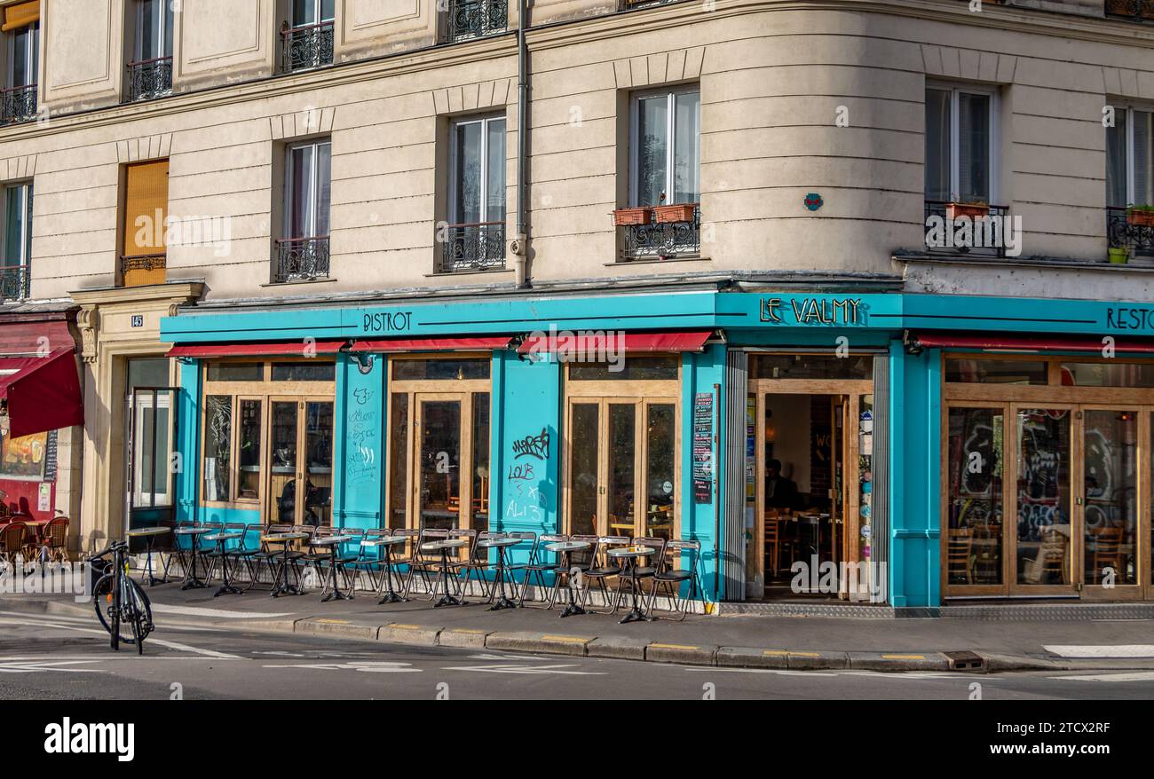 Le Valmy a corner bistr, restaurant on Quai de Valmy near Canal Saint ...