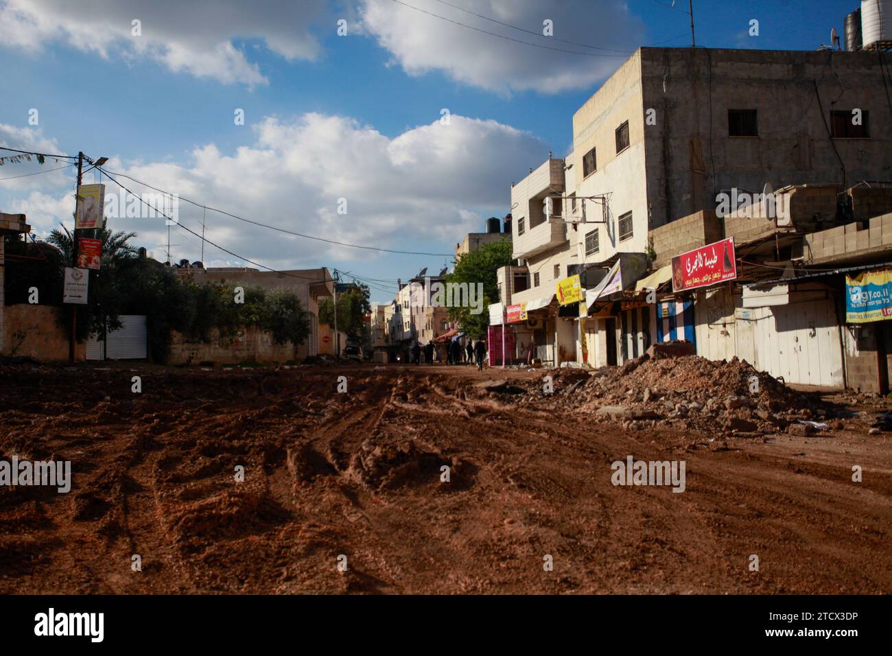 Jenin, Palestine. 14th Dec, 2023. A general view of damaged houses and ...
