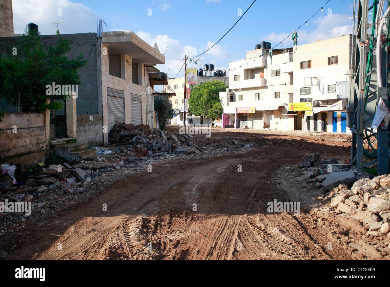 Jenin, Palestine. 14th Dec, 2023. A general view of damaged houses and ...