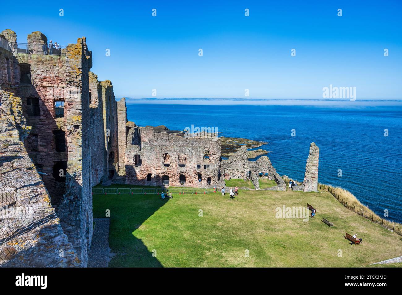 View of the Inner Ward and North Range from the top of the Curtain Wall ...