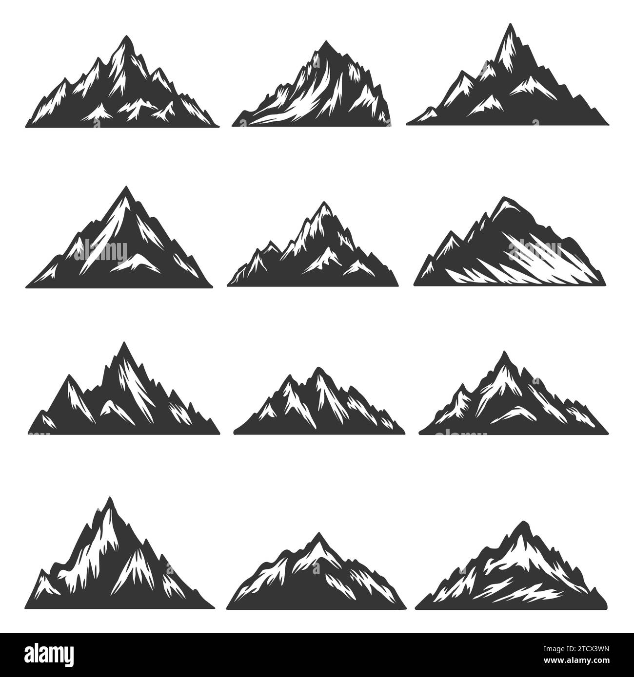 Mountain elements set collection vector illustration for your company ...