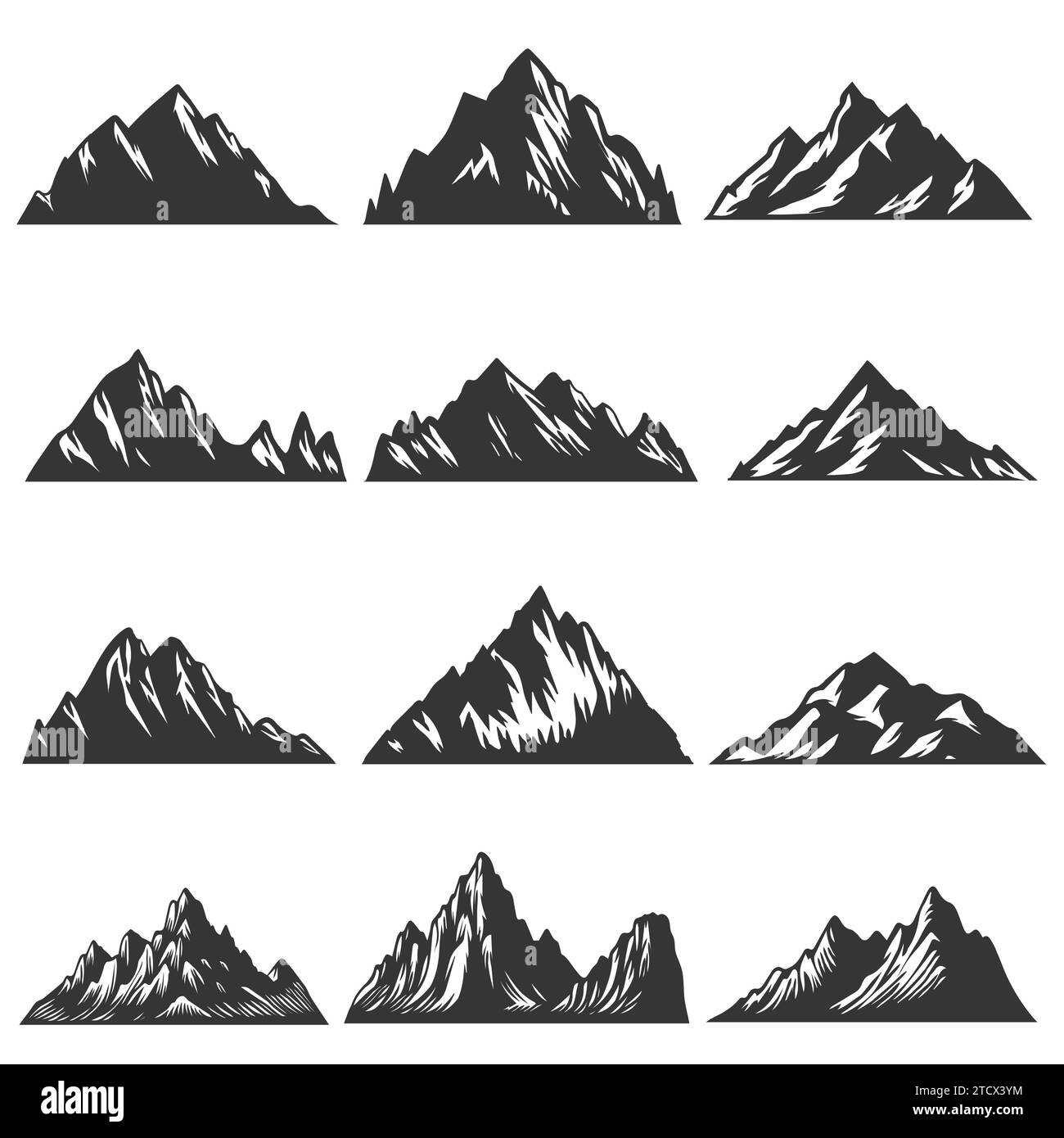 Mountain elements set collection vector illustration for your company ...