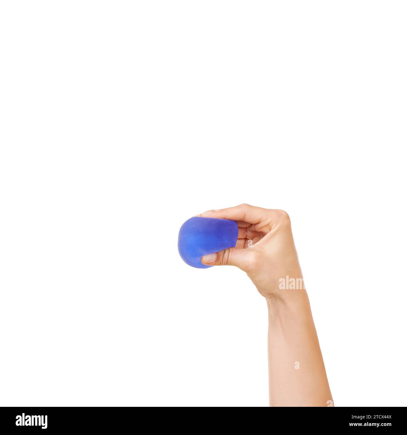 Woman, hand and stress ball for anger management, anxiety or finger ...
