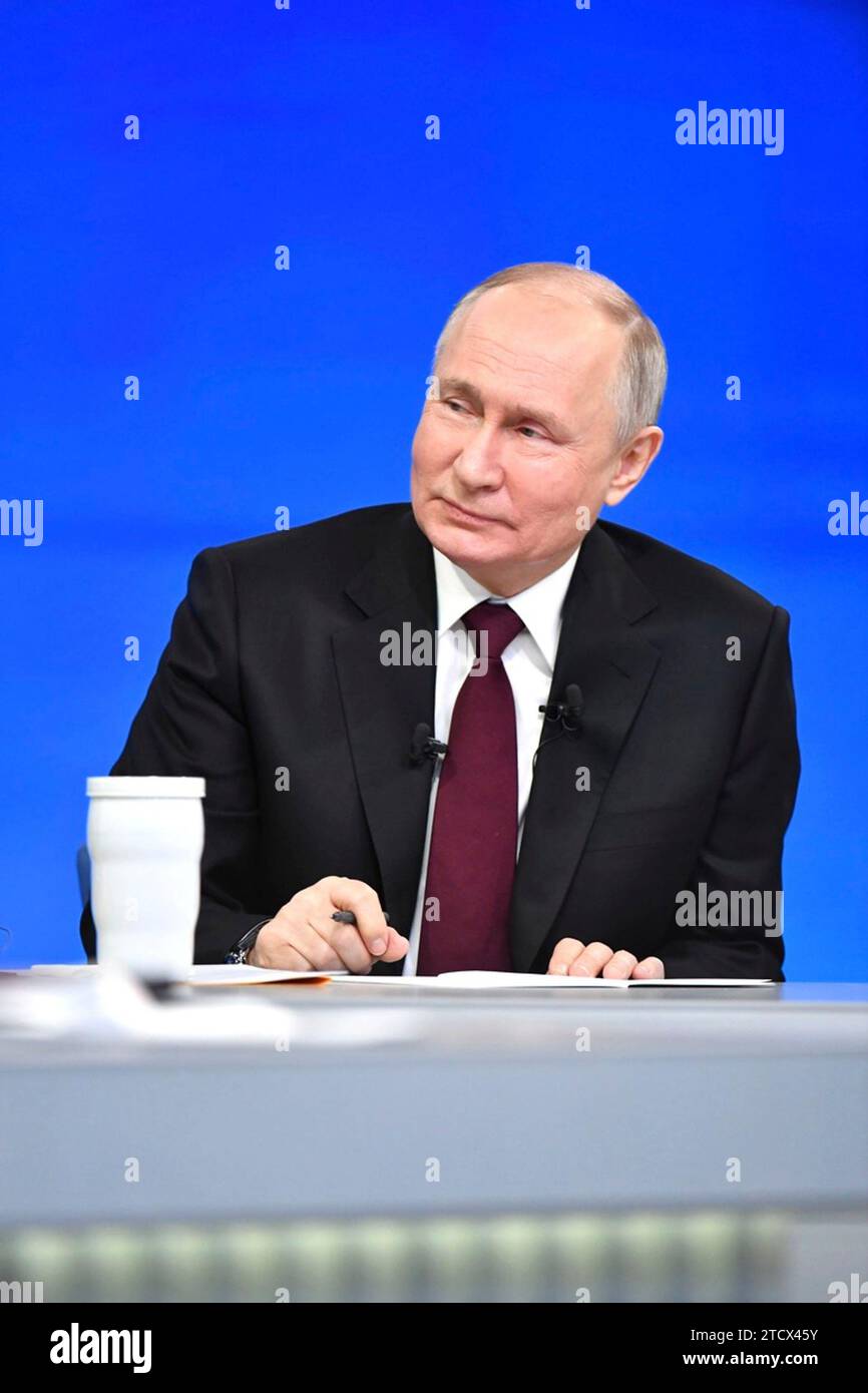 Moscow, Russia. 14th Dec, 2023. Russian President Vladimir Putin during ...