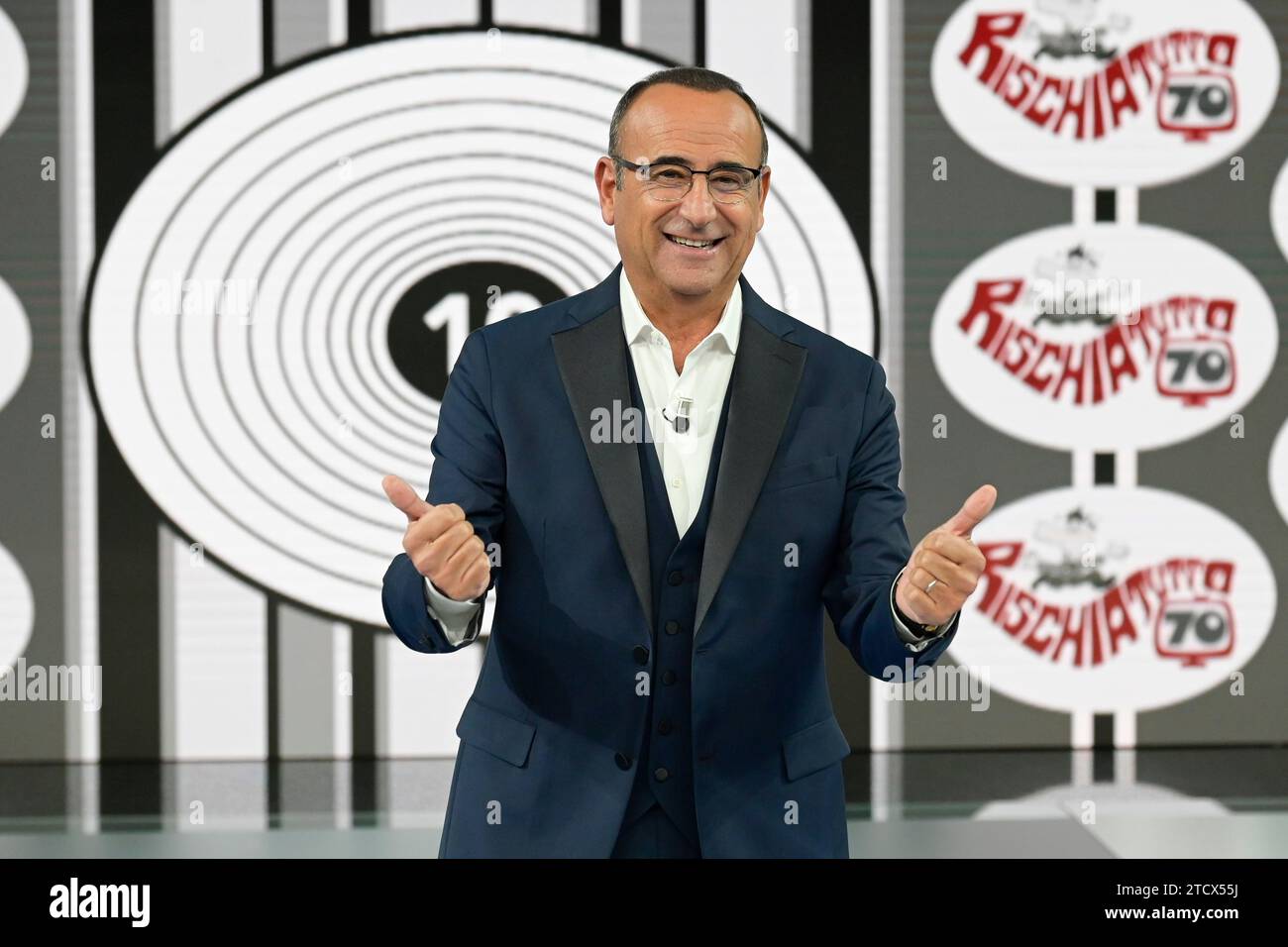 Carlo Conti attends the special Rai Rischiatutto 70 program for the 70 ...