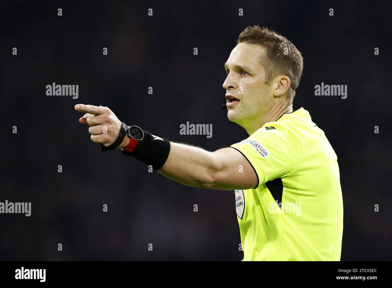 AMSTERDAM - Referee Craig Pawson during the UEFA Europa League Group B ...