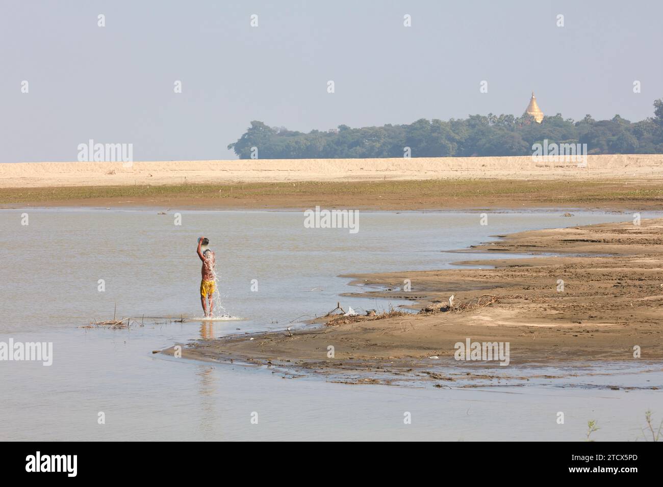 Man bathing in a river hi-res stock photography and images - Alamy
