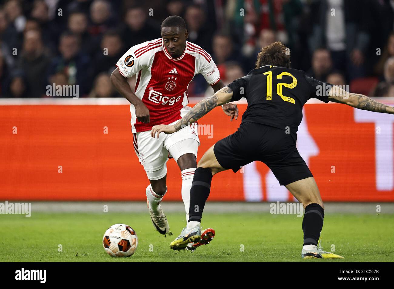 AMSTERDAM - (l-r) Carlos Forbs of Ajax, Lazaros Rota of AEK Athens ...