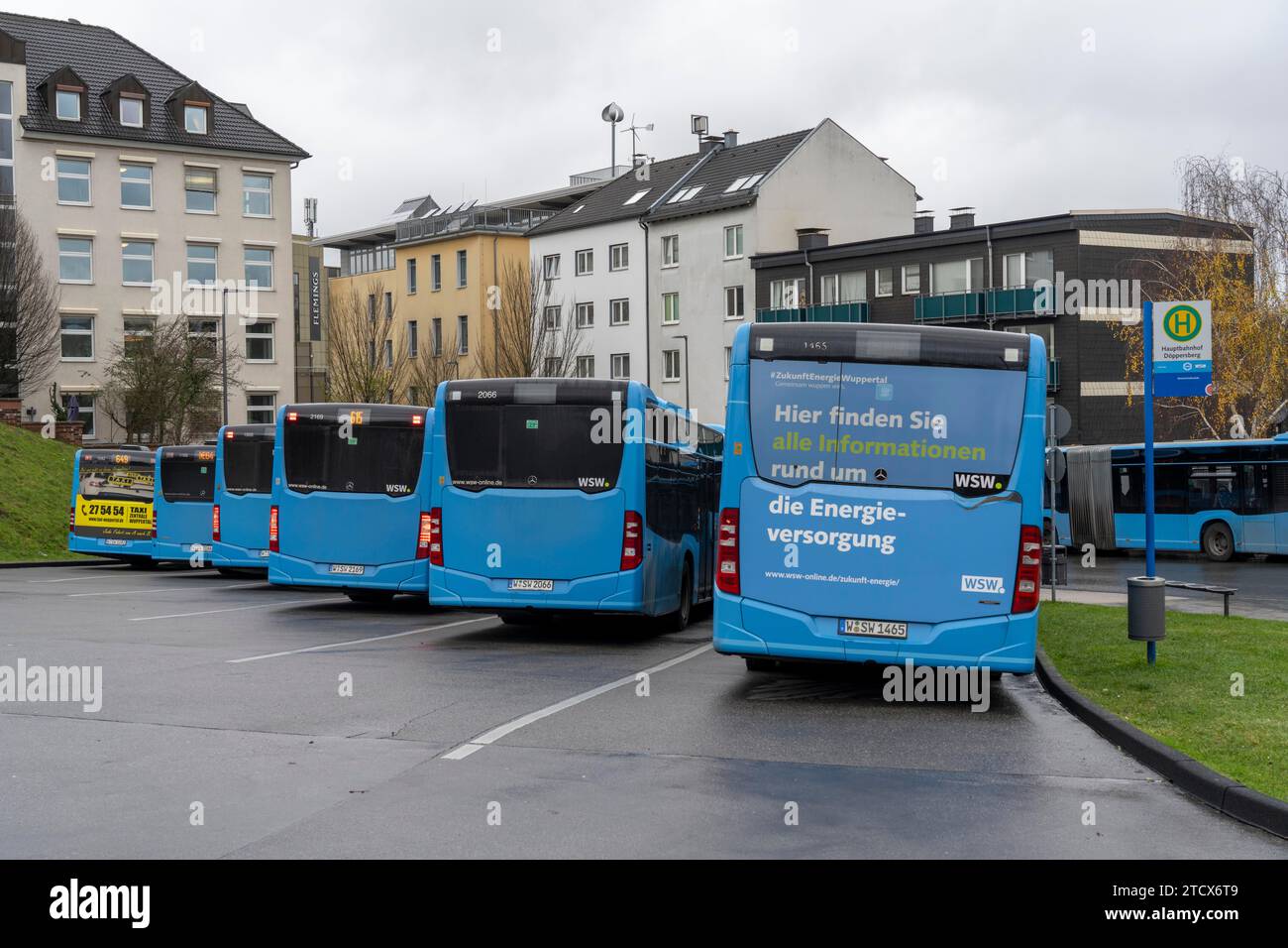 Bus car park, during break times, above the central bus station, WSW ...