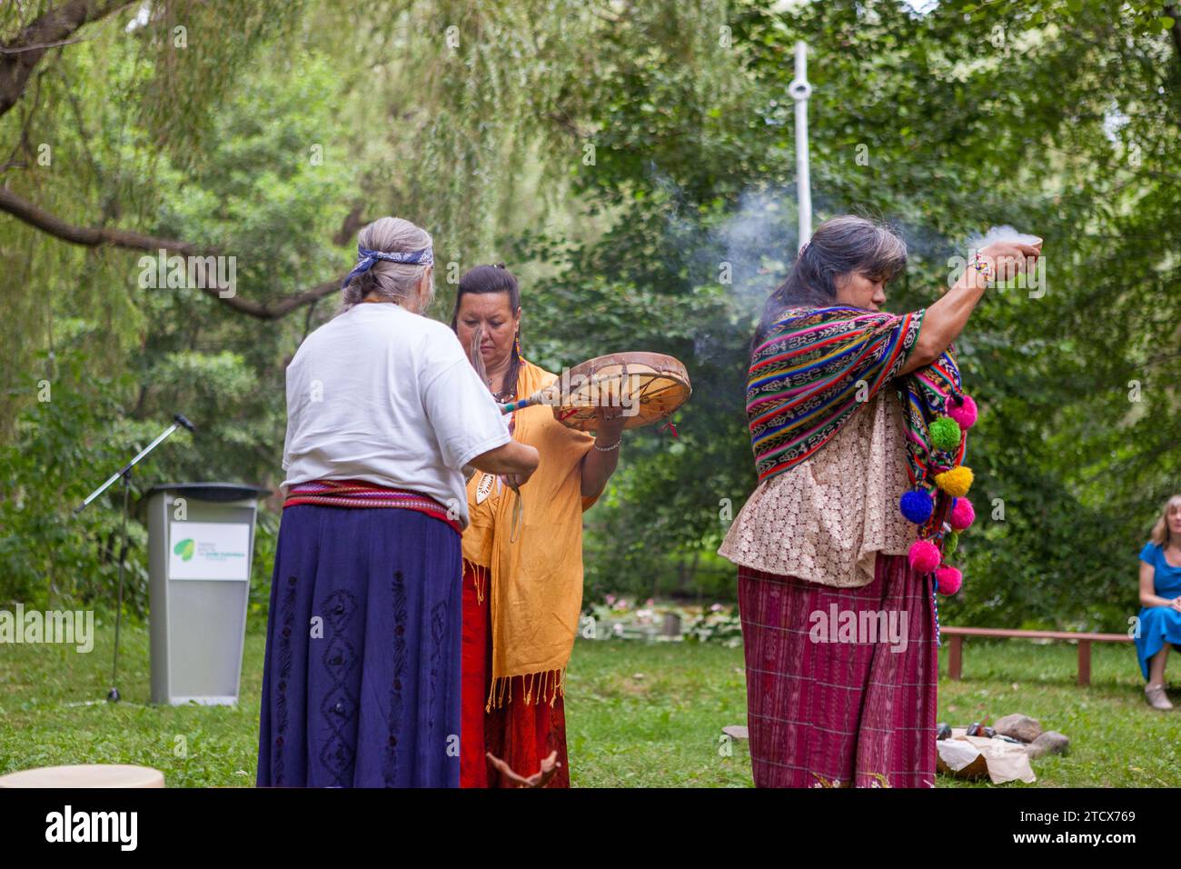 Elders from Indigenous communities participate in a celebration of ...