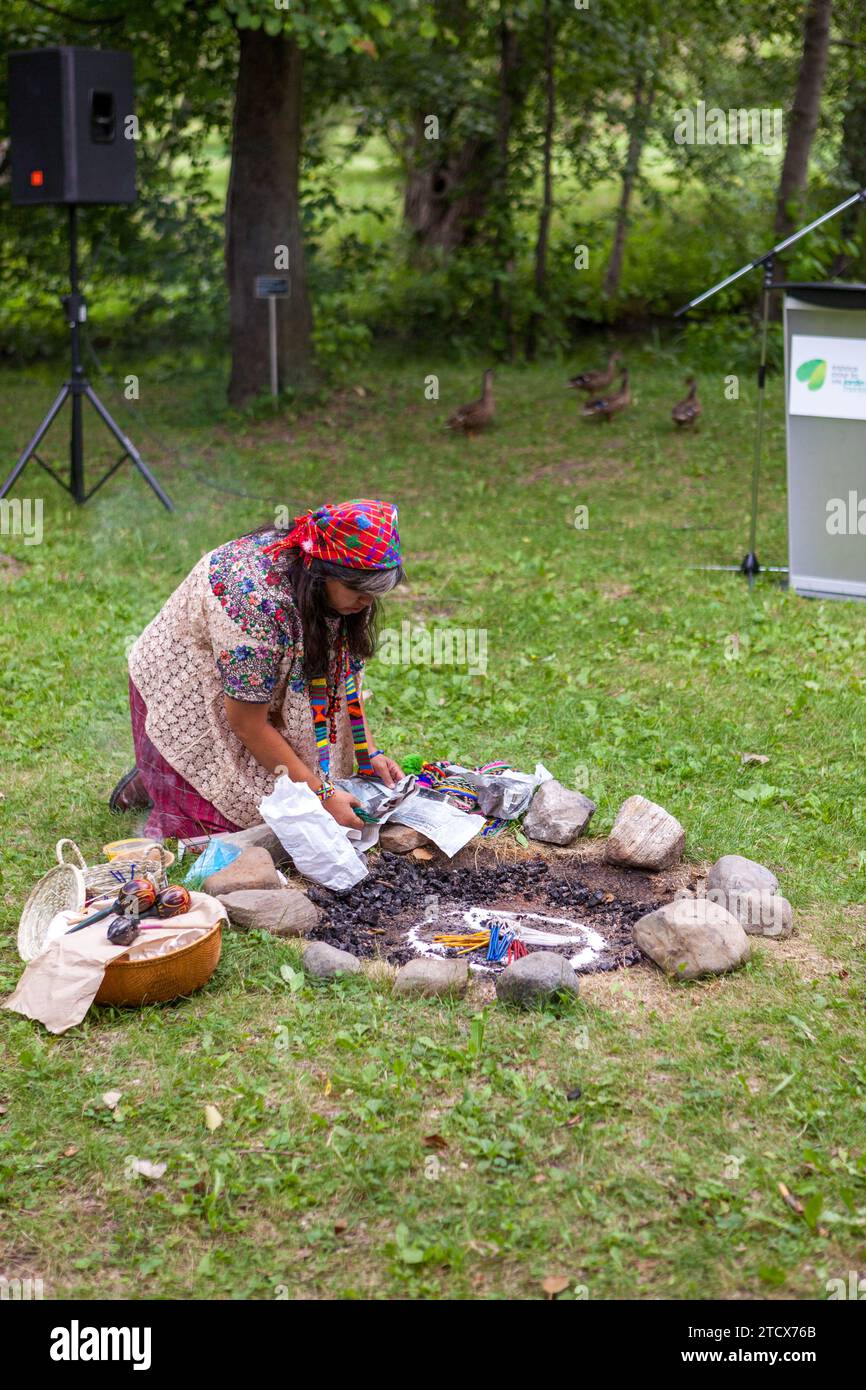 Elders from Indigenous communities participate in a celebration of ...