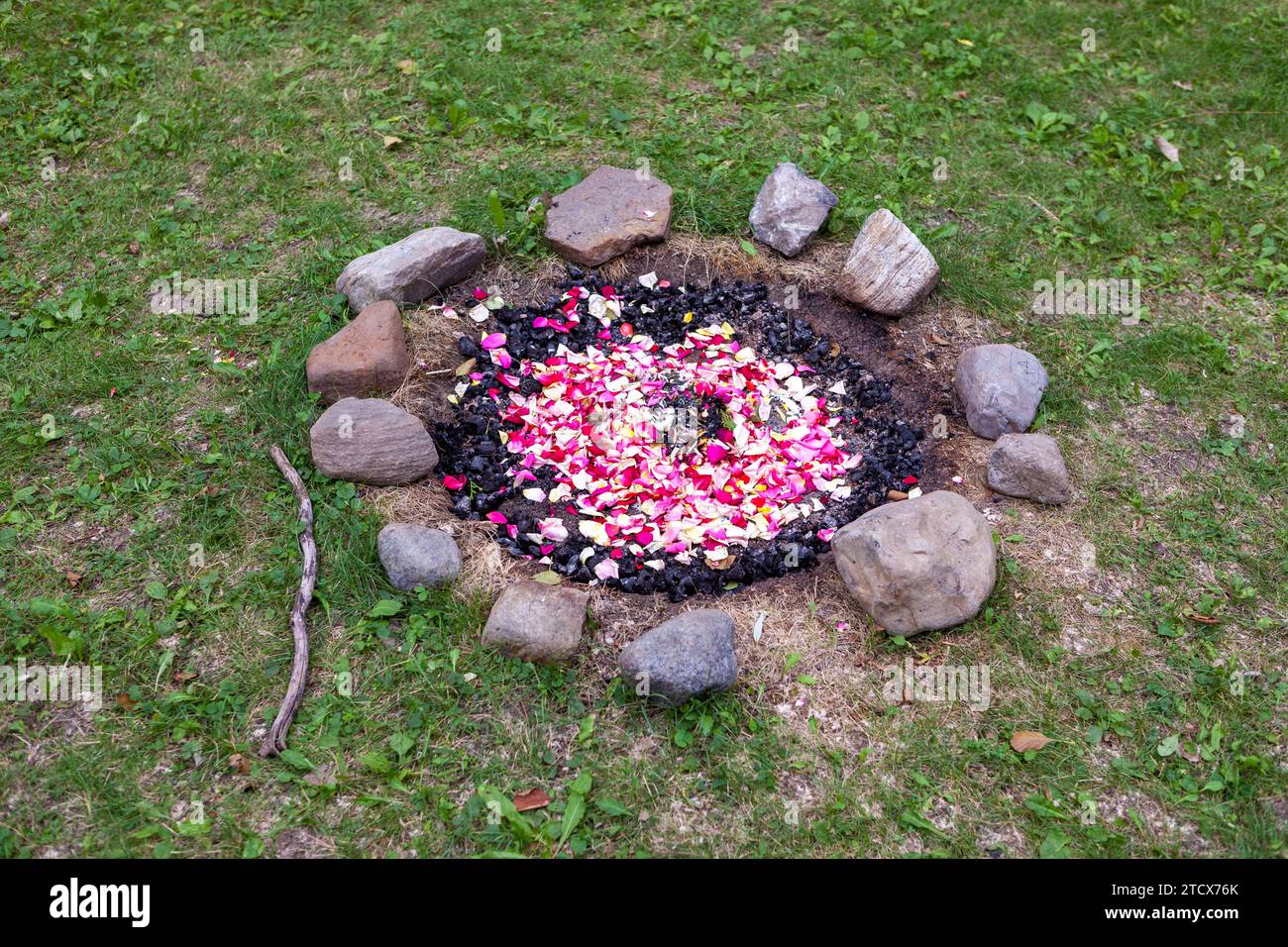 Symbolic Indigenous offerings offered during a celebration of National ...