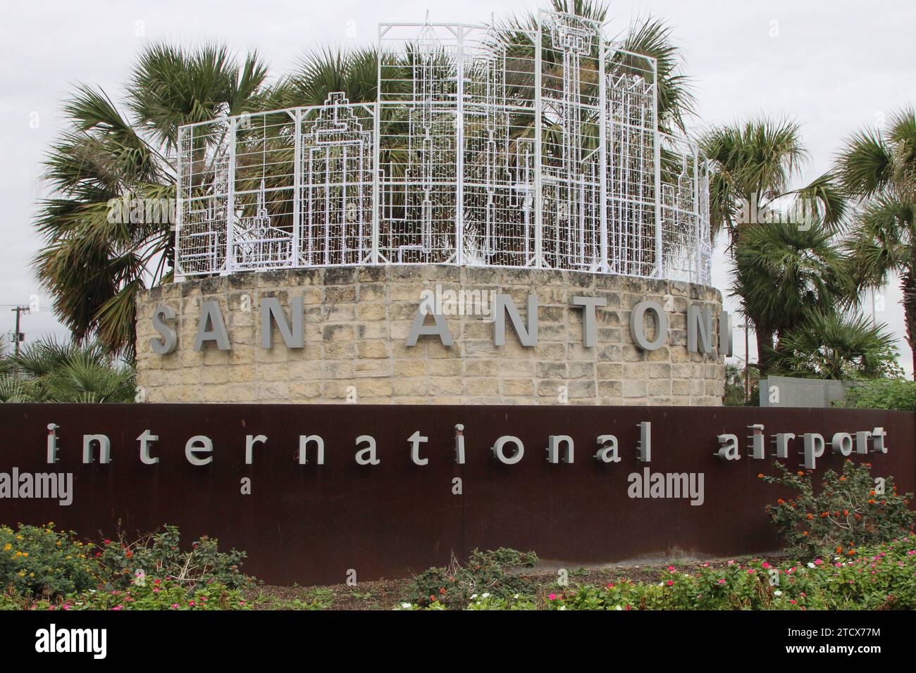 San Antonio, USA. 14th Dec, 2023. Exterior signage at the San Antonio ...