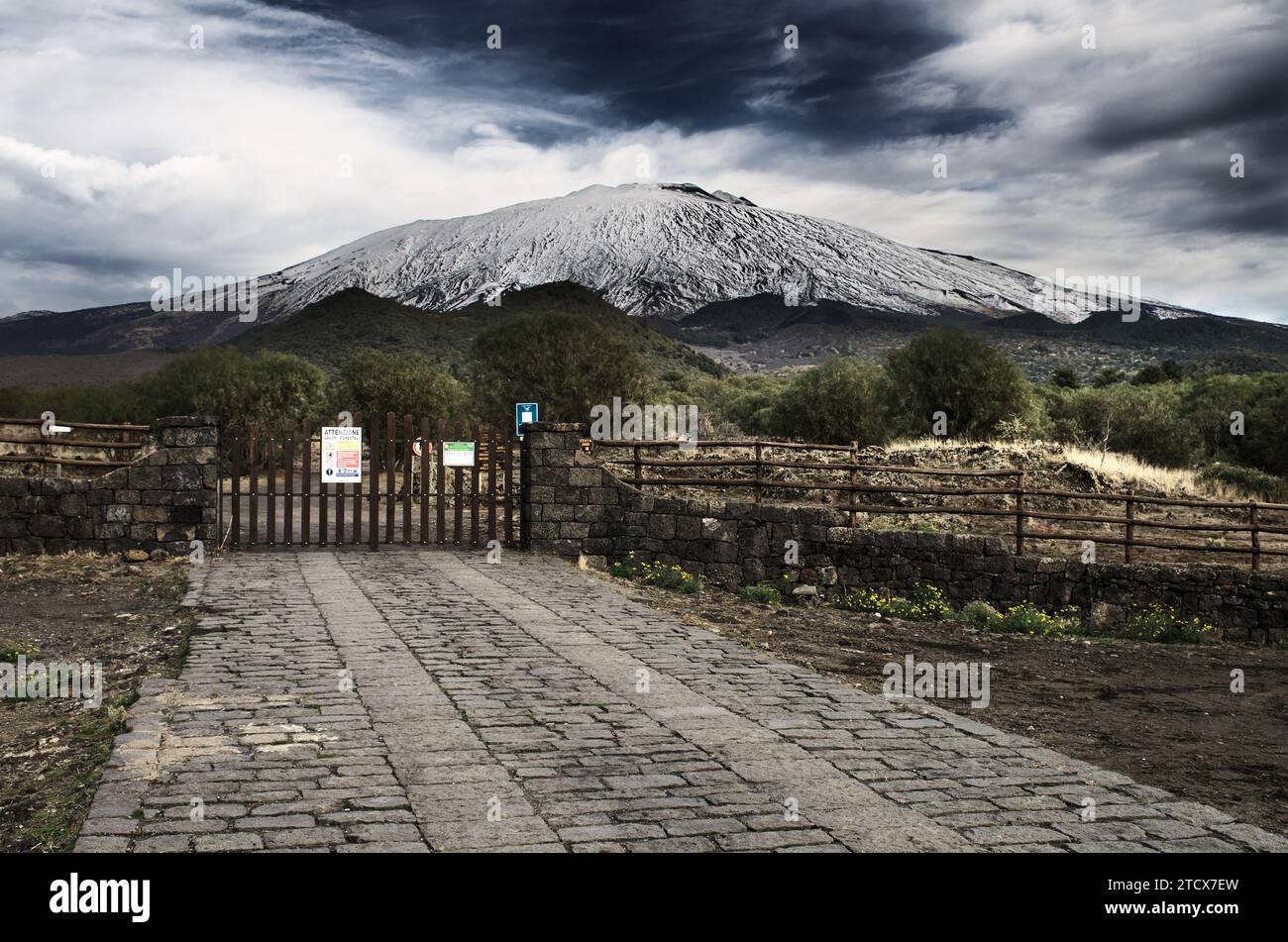 Bronte base point "Piano dei Grilli" of Etna Park, Sicily, Italy Stock ...