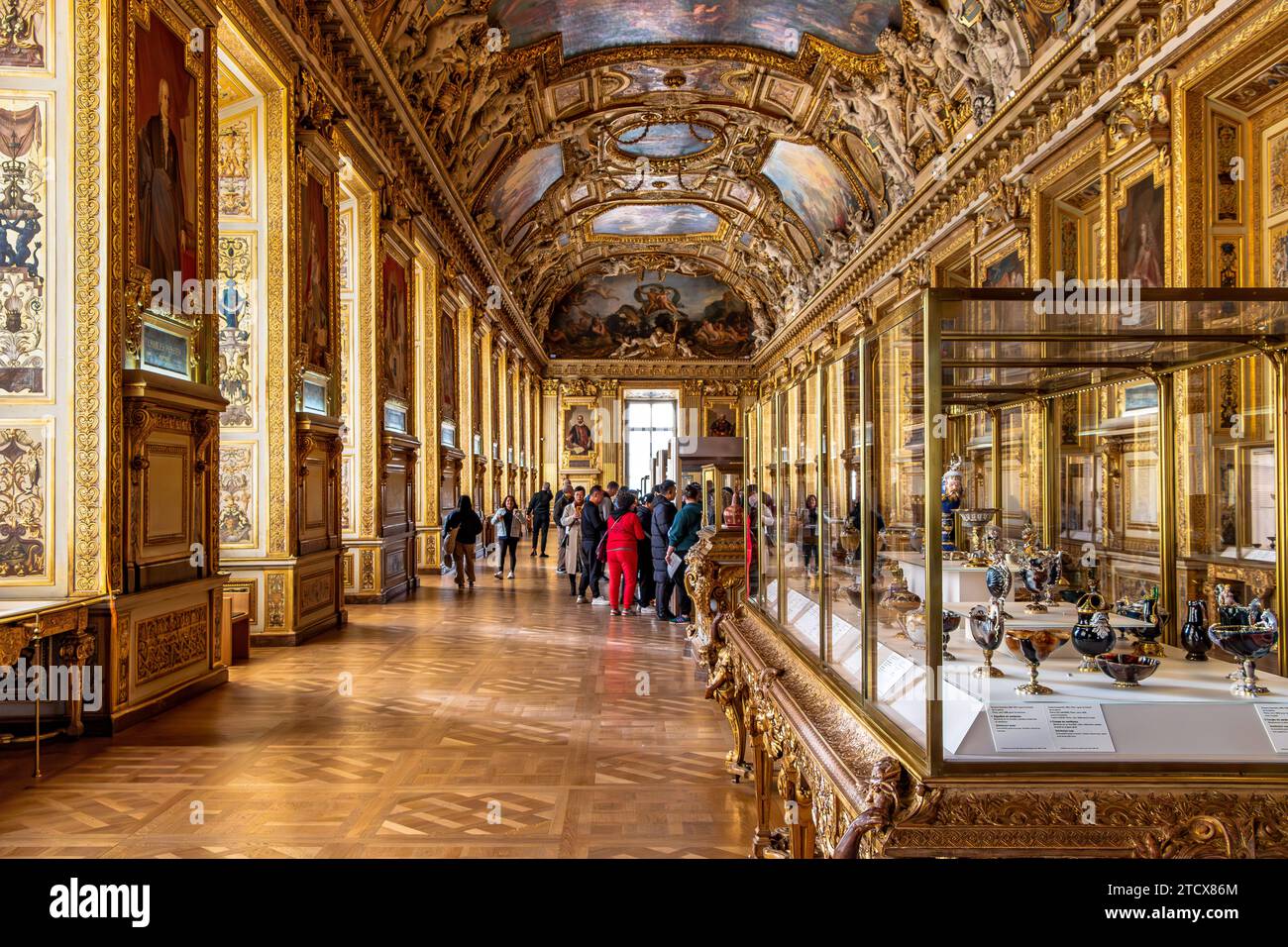 The stunning Galerie d'Apollon inside the Musée du Louvre, the gallery ...