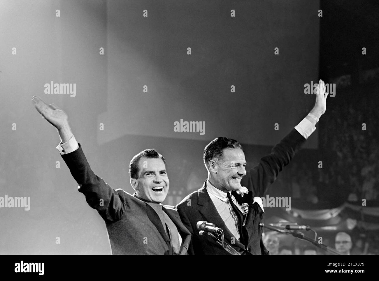 U.S. Vice President Richard M. Nixon, presidential nominee with ...