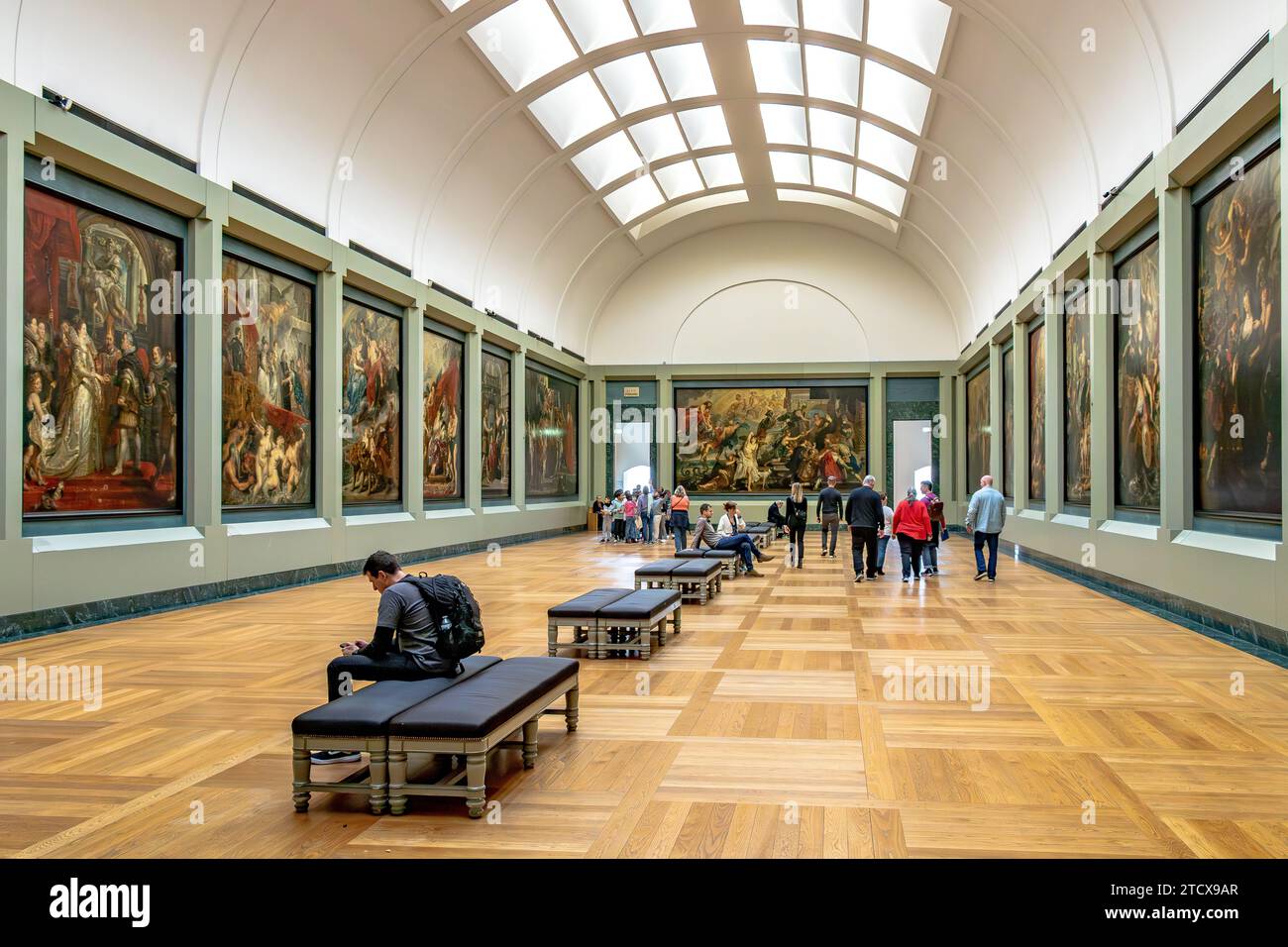 People looking at the artwork in The Rubens Room located in the ...