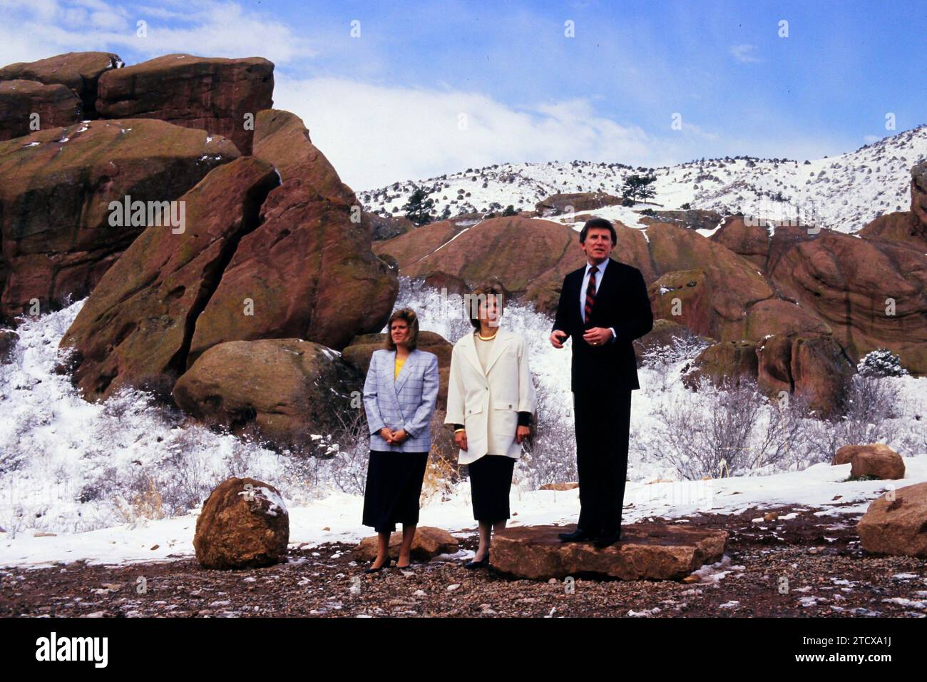 Senator Gary Hart announces that he is running for president in Feb ...