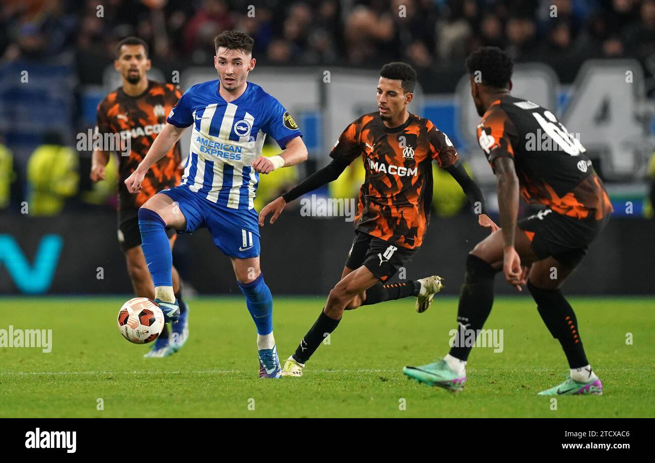 Brighton and Hove Albion's Billy Gilmour in action during the UEFA ...