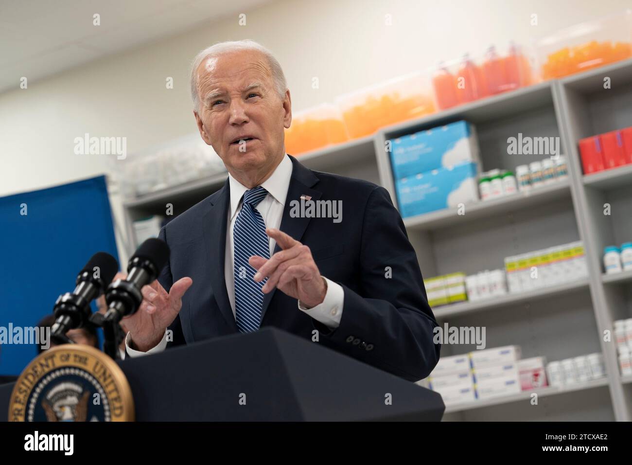 United States President Joe Biden makes remarks on his administrationâ ...