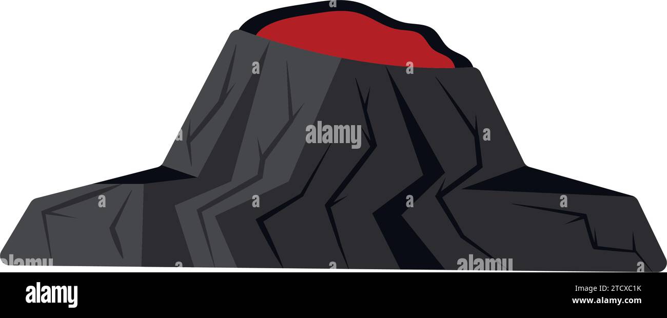 volcano with lava drawing Stock Vector Image & Art - Alamy