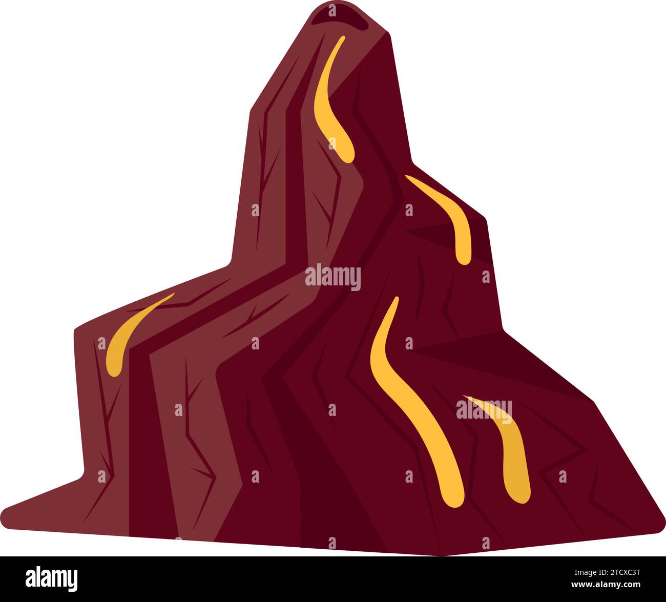 volcano with lava flowing Stock Vector Image & Art - Alamy