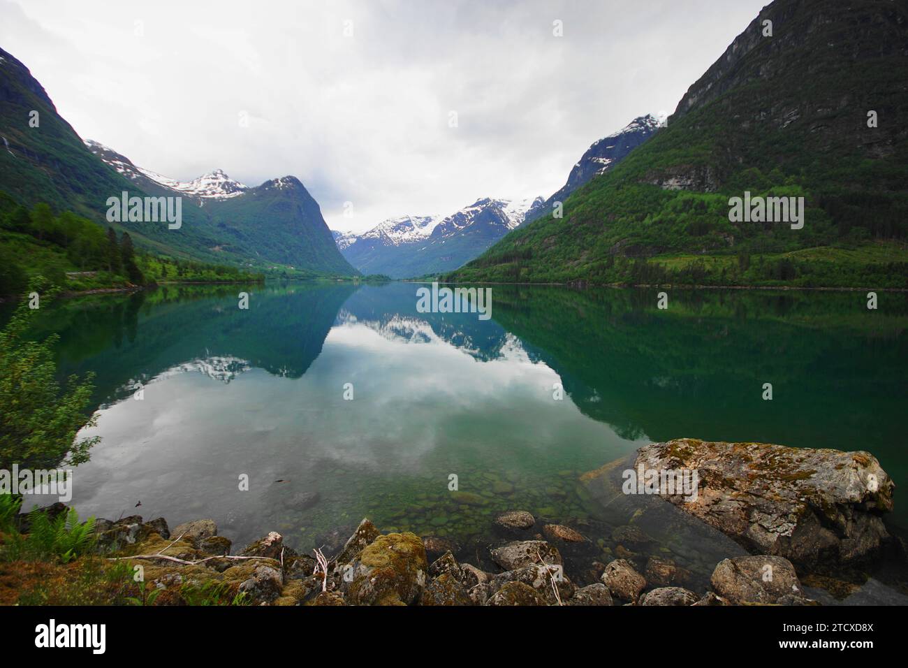 Floen Lake , Oldedalen Valley, Olden, Vestland County, Norway Stock ...