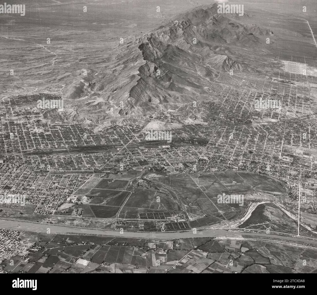 Aerial view of El Paso, Texas October 1942 Stock Photo - Alamy