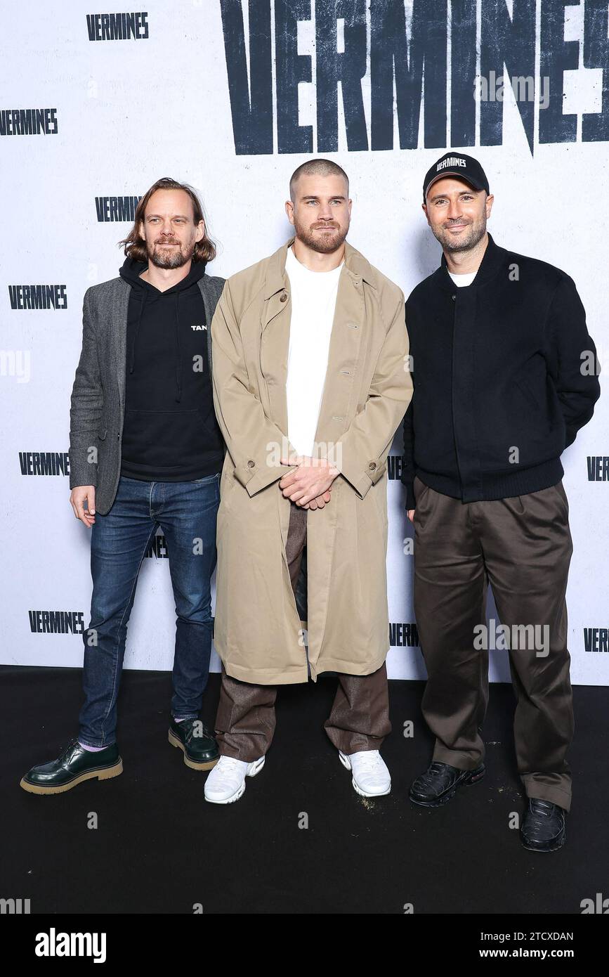 Paris, France. 14th Dec, 2023. Guest, Sebastien Vanicek and Harry ...