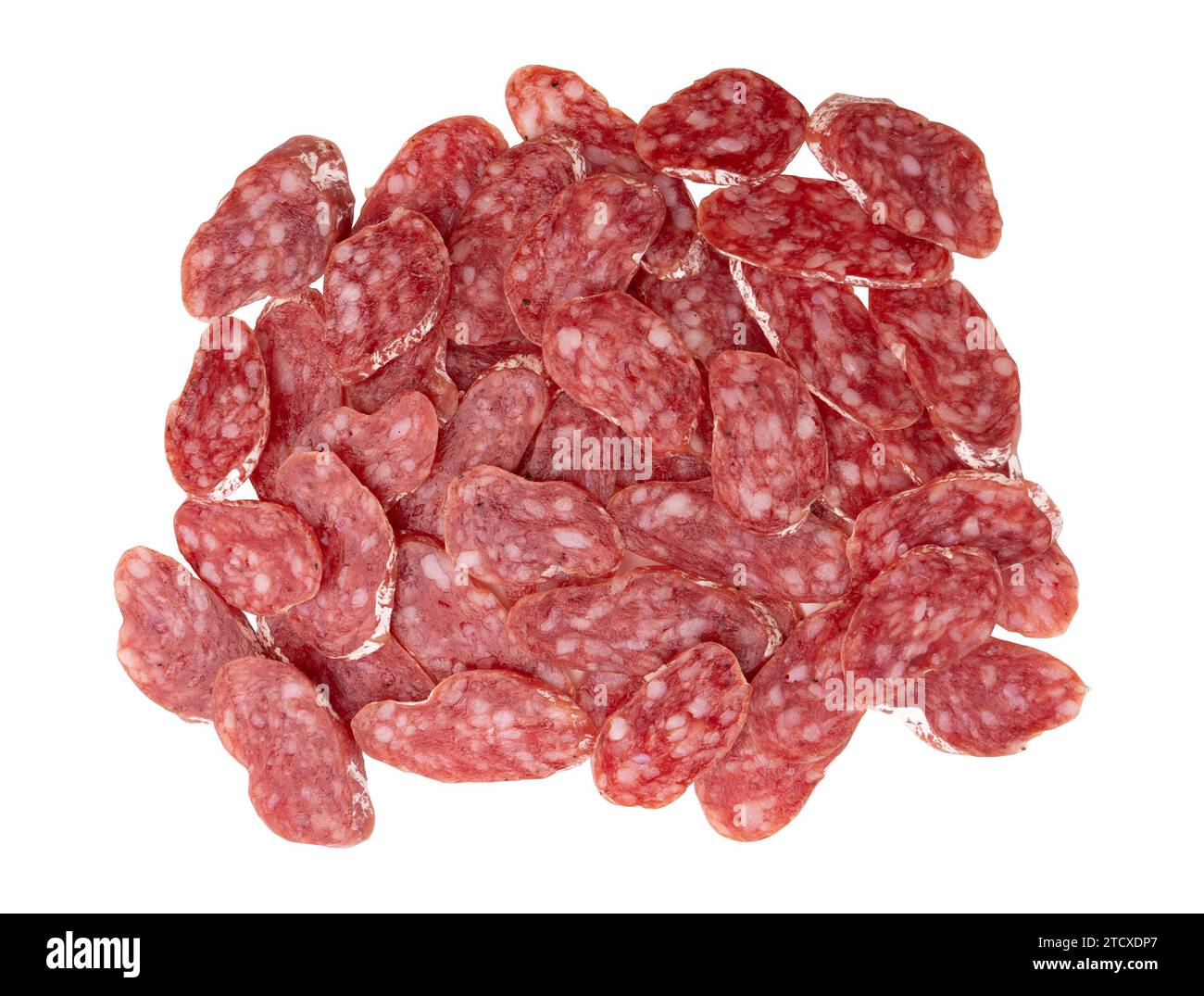 Sliced garlic sausage slices Cut Out Stock Images & Pictures - Alamy