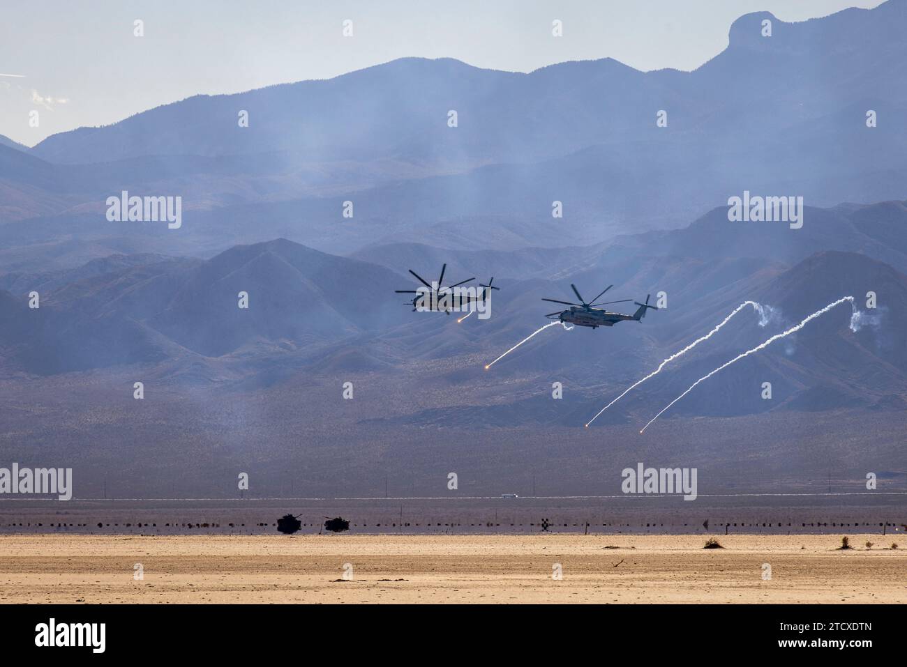 U.S. Marine Corps CH-53E Super Stallion helicopters with Marine Heavy ...