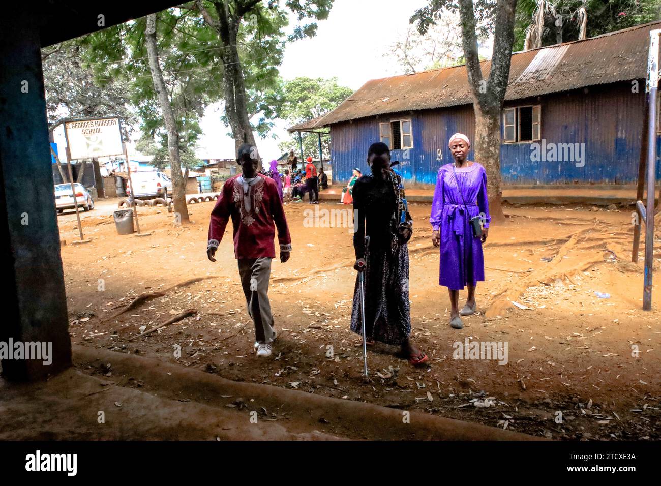 NAIROBI, Africa. 12th Dec, 2023. Residents of Kibera heading for their ...
