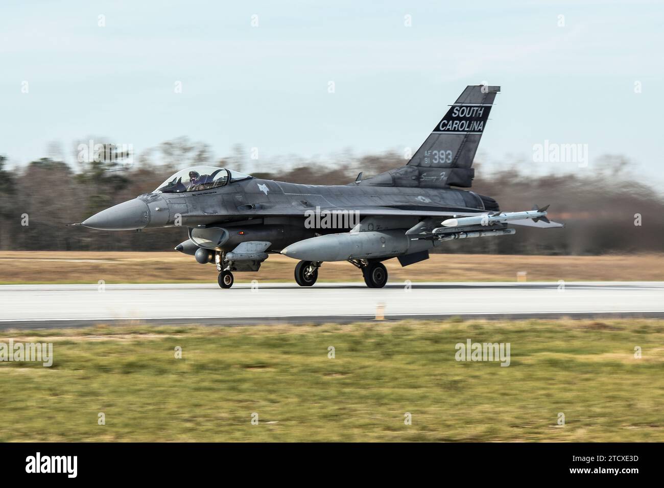 U.S. Air Force F-16 Fighting Falcon fighter jets assigned to the 169th ...