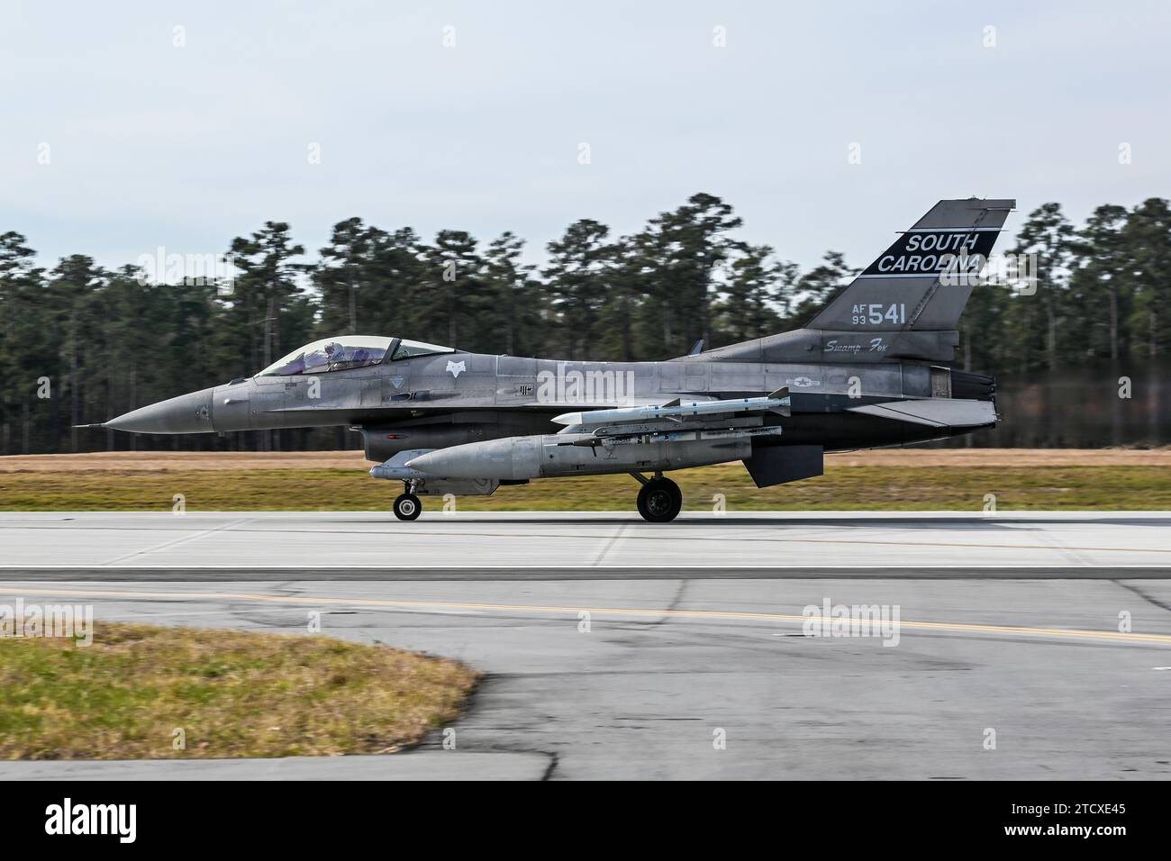 U.S. Air Force F-16 Fighting Falcon fighter jets assigned to the 169th ...