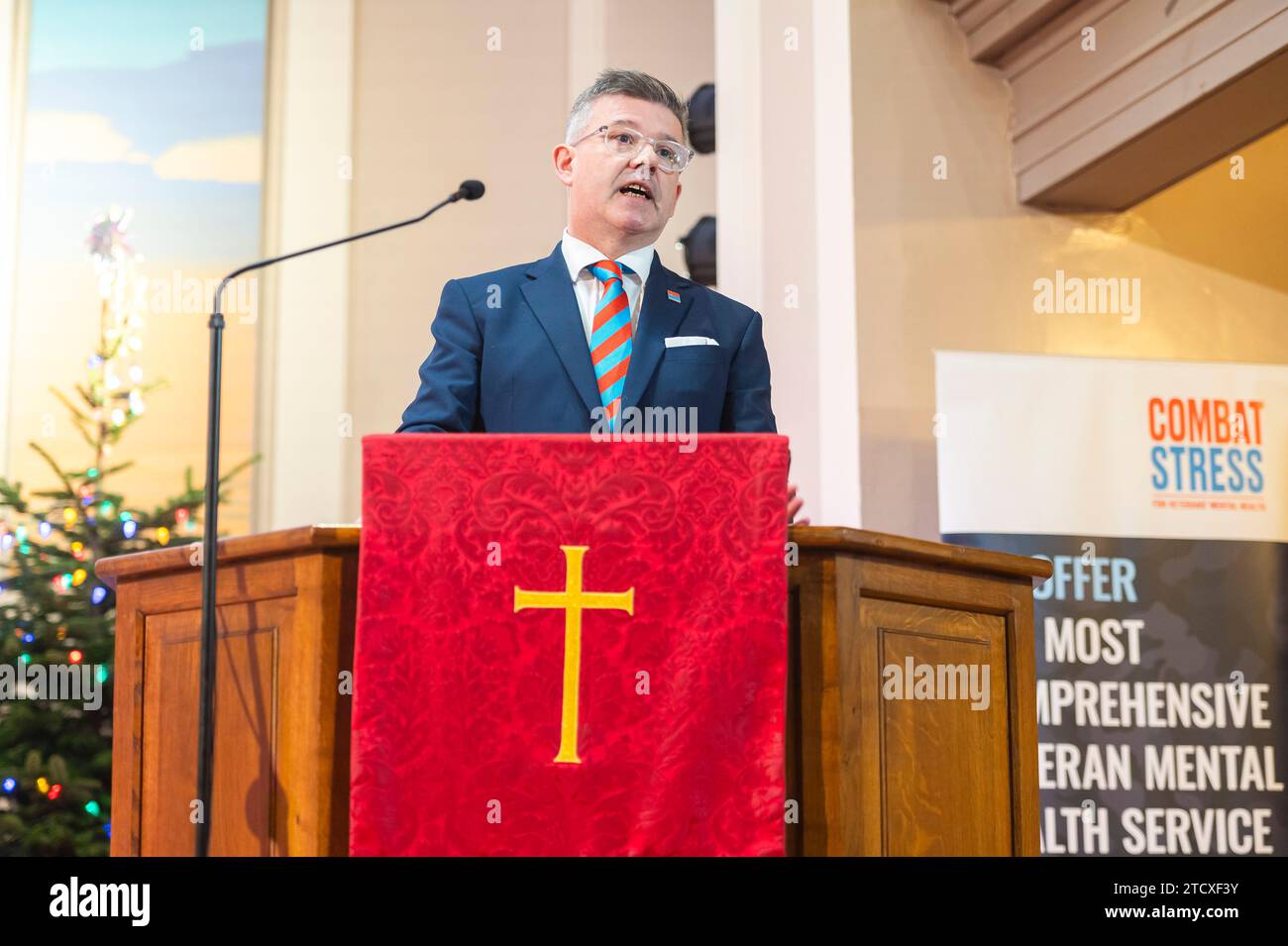 EDITORIAL USE ONLY Mark Izatt, Trustee at Combat Stress, gives a ...