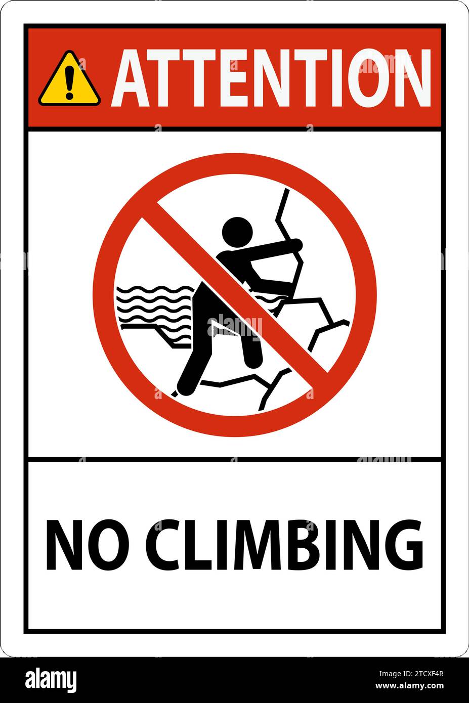 No Climbing Sign Attention - No Climbing Stock Vector Image & Art - Alamy