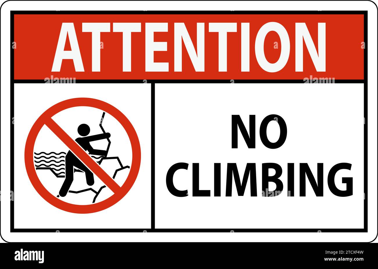 No Climbing Sign Attention - No Climbing Stock Vector Image & Art - Alamy