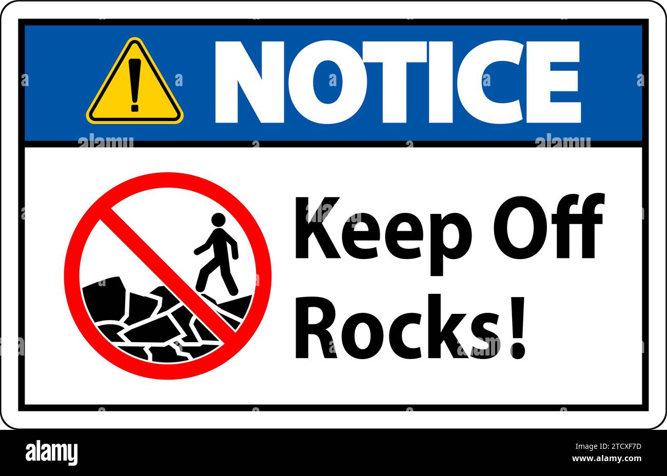 Notice Sign Keep Off Rocks Stock Vector Image & Art - Alamy