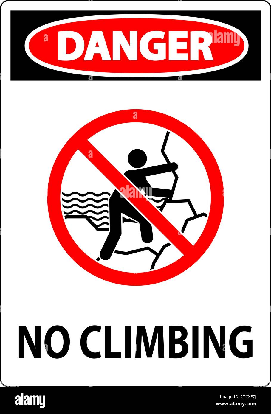 No Climbing Sign Danger - No Climbing Stock Vector Image & Art - Alamy