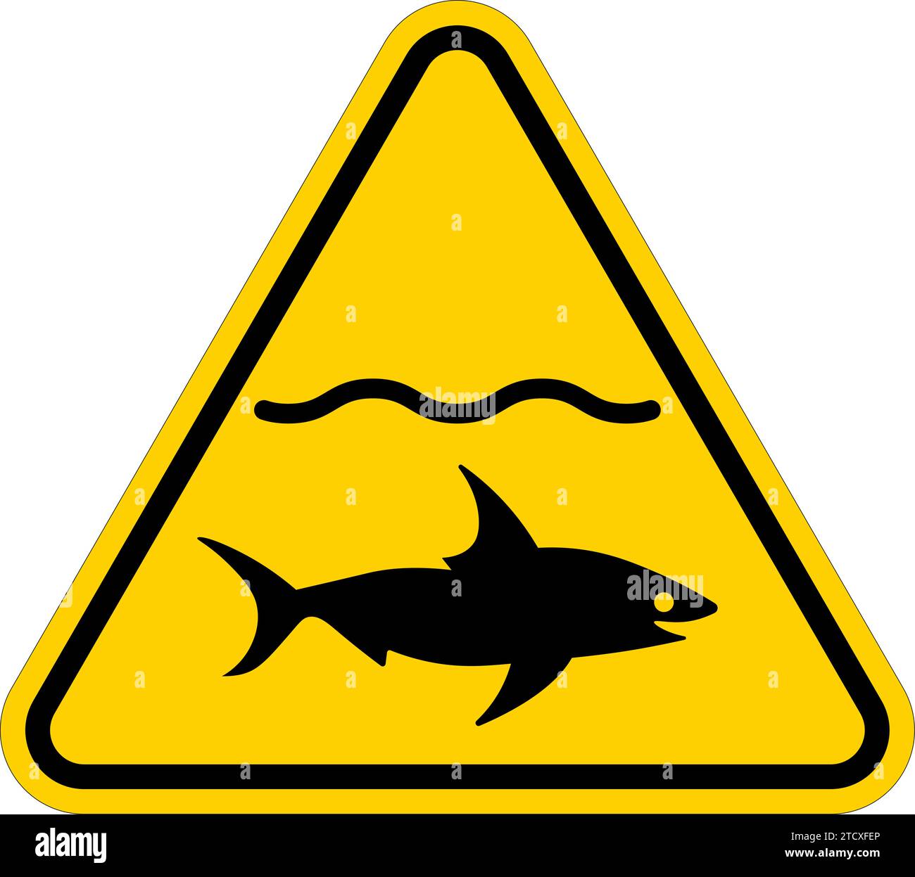 Warning Keep Out – Shark Sighted Stock Vector Image & Art - Alamy