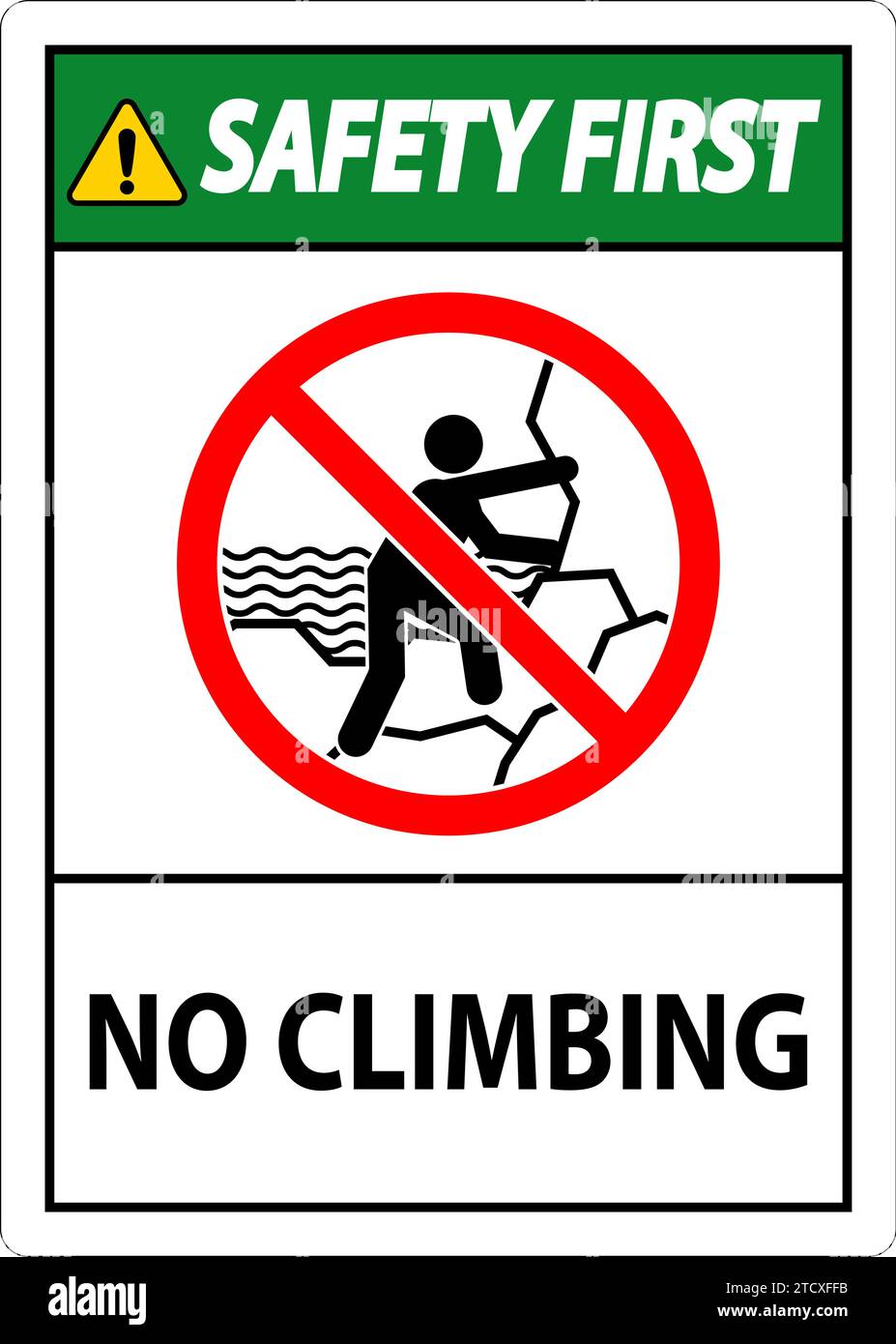 No Climbing Sign Safety First - No Climbing Stock Vector Image & Art ...