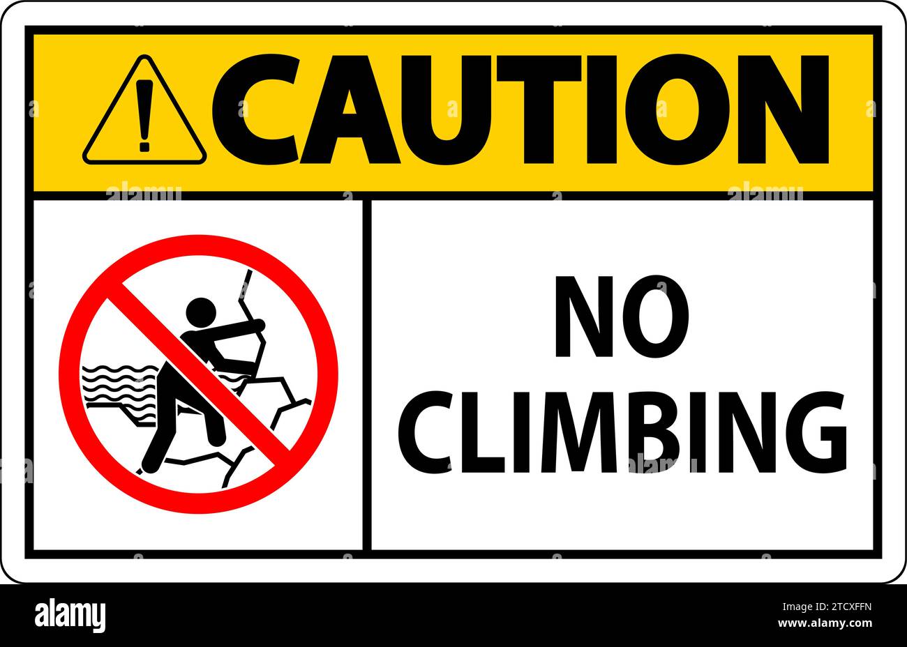 No Climbing Sign Caution - No Climbing Stock Vector Image & Art - Alamy