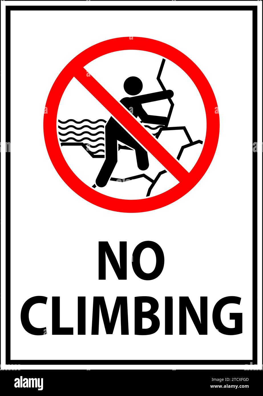 Do Not Climb Sign, No Climbing Stock Vector Image & Art - Alamy