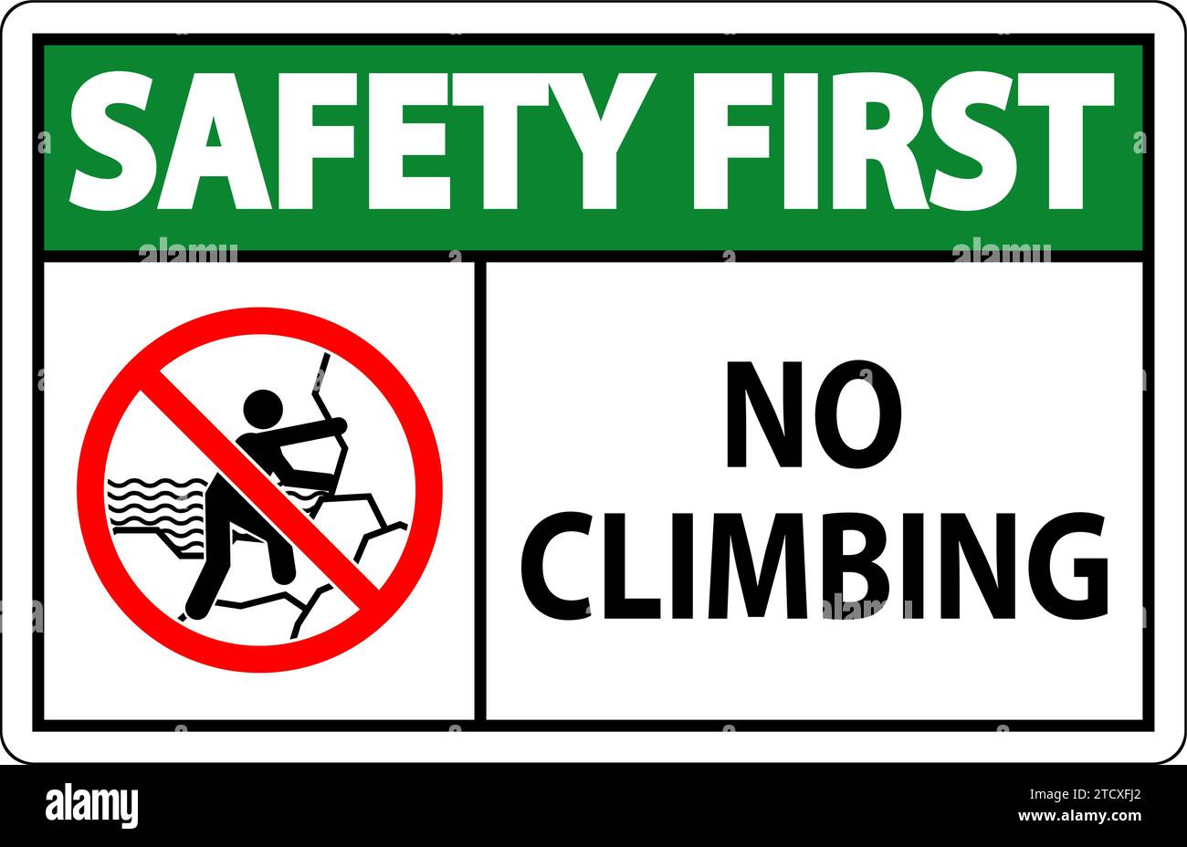 No Climbing Sign Safety First - No Climbing Stock Vector Image & Art ...